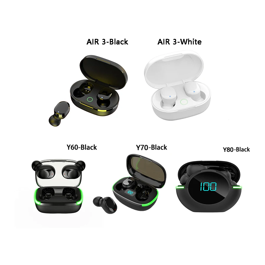 Original TWS Y60 Y70 Y80 Bluetooth 5.1 Earphones Wireless Headphones ...