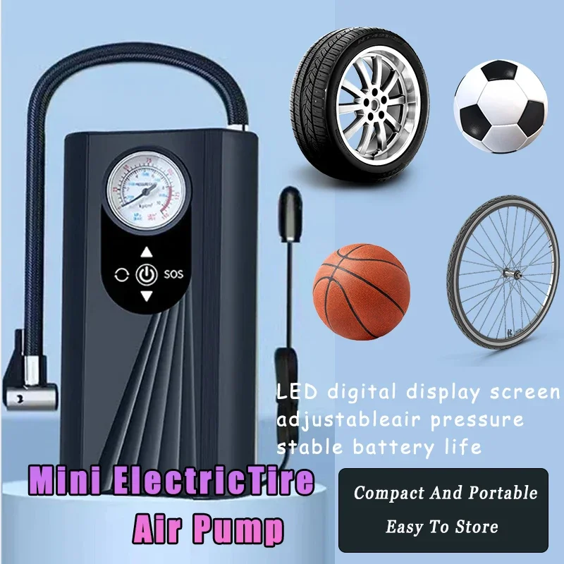 Portable-Air-Pump-Tire-Inflator-Compressor-Digital-Cordless-Car-Tyre ...