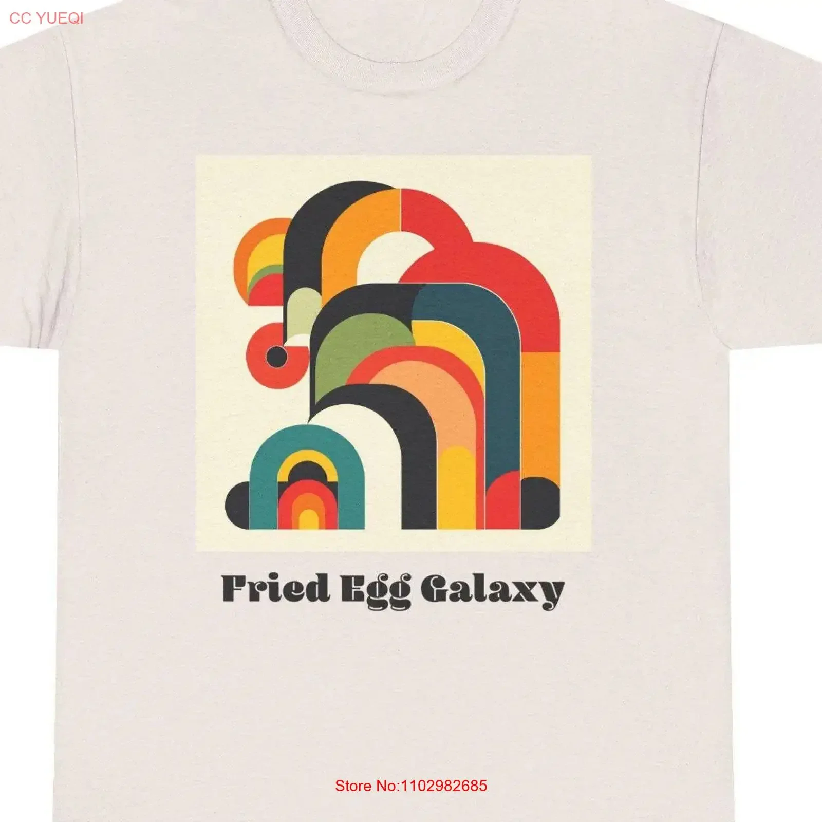 Fried Egg Galaxy Cotton T Shirt Retro and Vintage Style Deep Space Star ...
