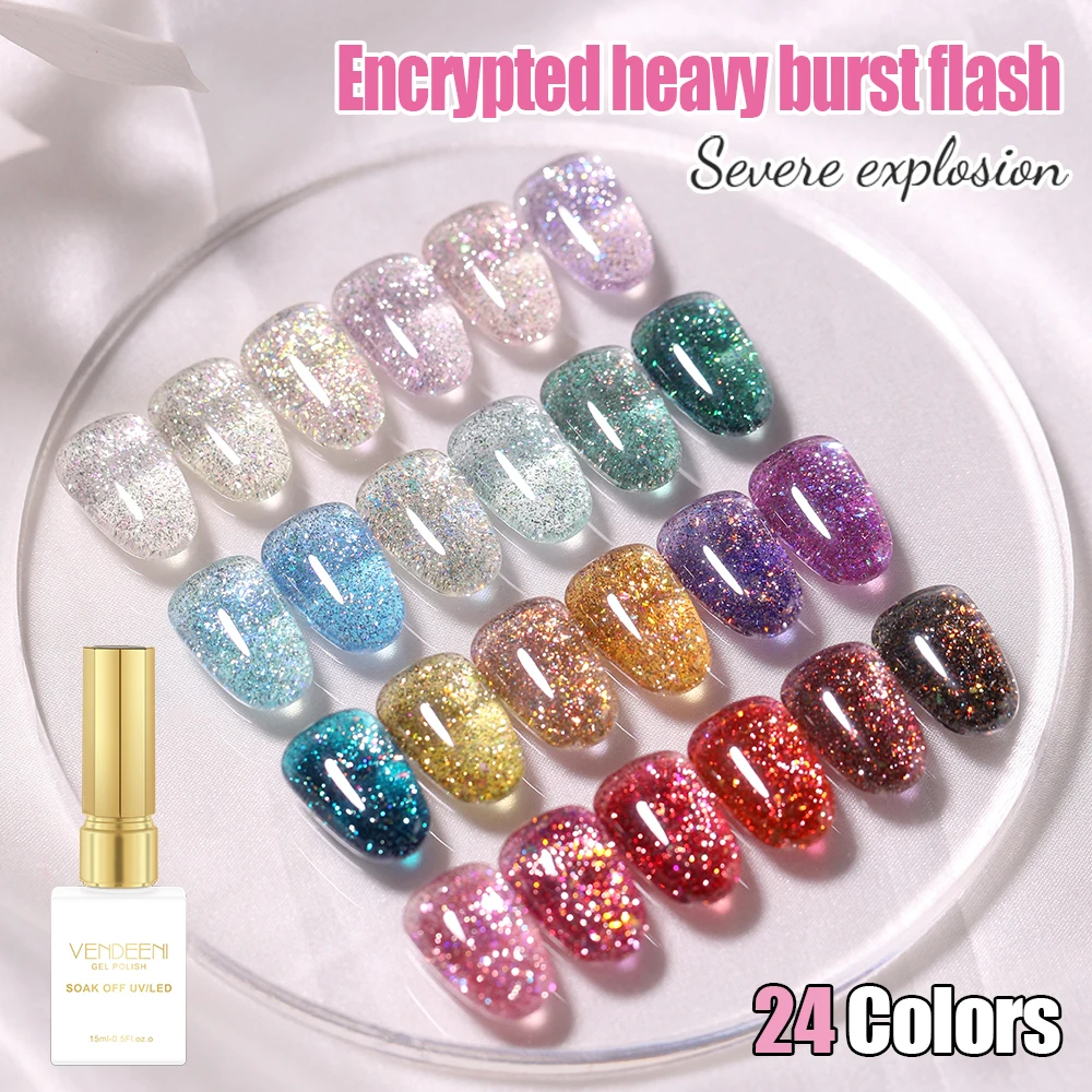 Vendeeni-24-Colors-High-Density-Glitter-Nail-Gel-Polish-Explosive-Flash ...