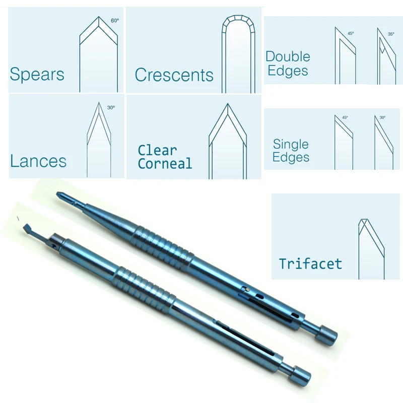 Sapphire Knives Phaco Spear Crescent Tunnel Lance Clear Corneal ...