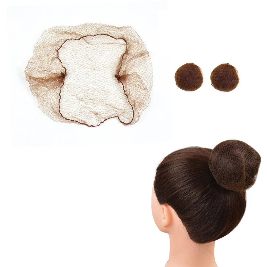 20Pcs Nylon Hair Net Invisible Elastic Hair Tights 20 Inch Dance Hairn ...