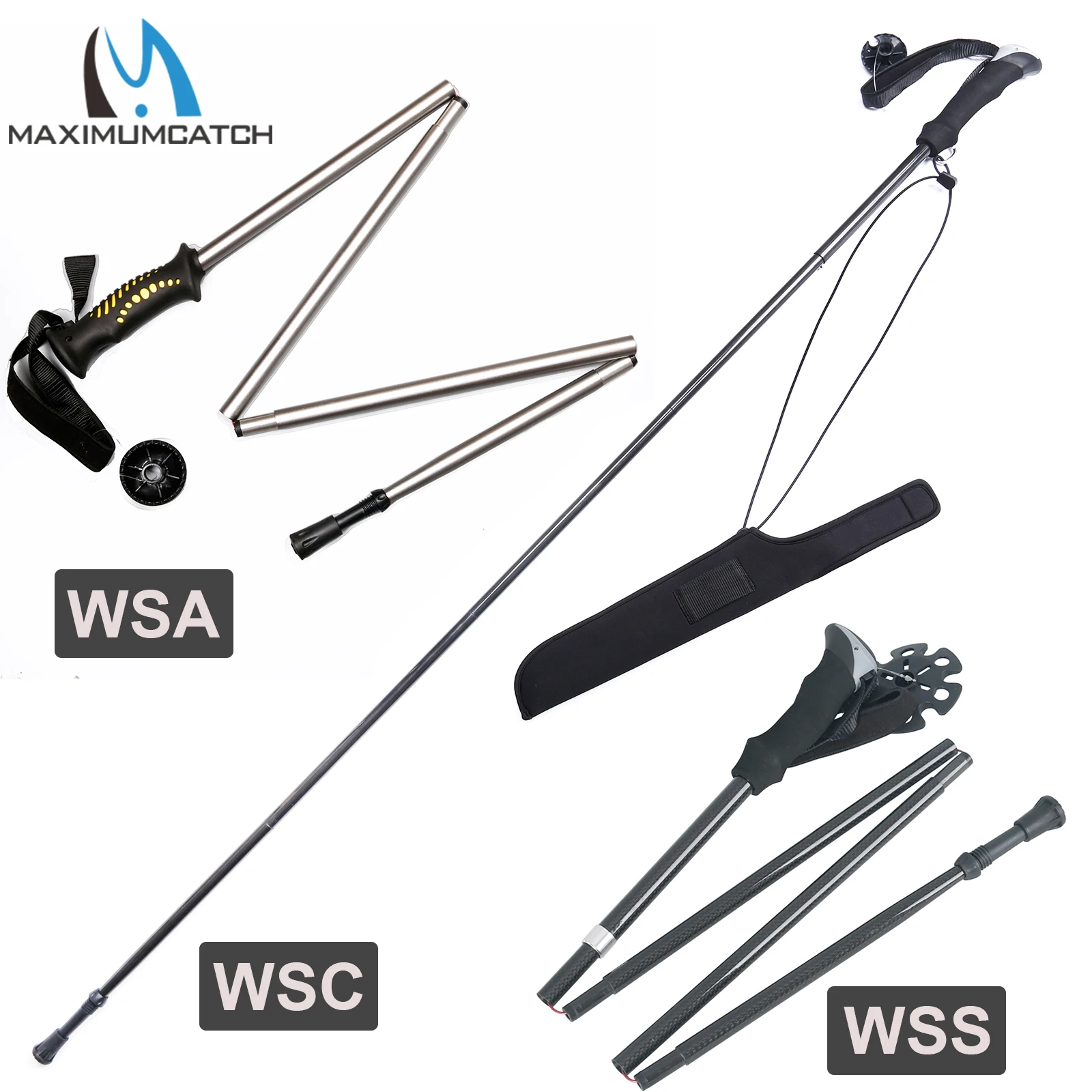 Maximumcatch Aluminum/Carbon Fiber Wading Staff Collapsible Fishing ...