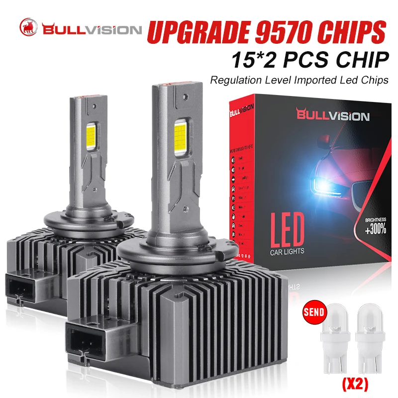 Bullvision-D1S-D3S-LED-Headlights-HID-D2S-D4S-D5S-D8-Turbo-LED-30000LM ...