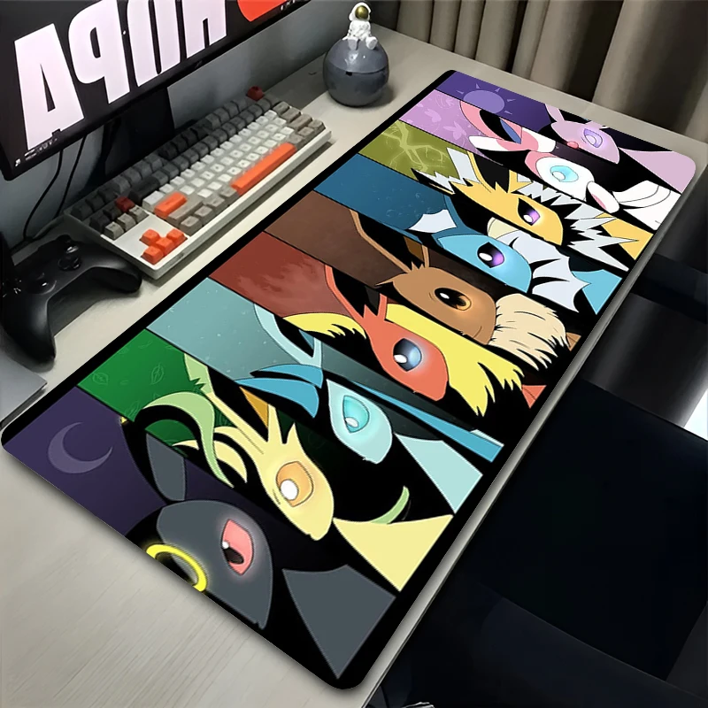 Mouse Pad Kawaii Pokemon Eevee Gaming Accessories PC Computer Keyboard ...