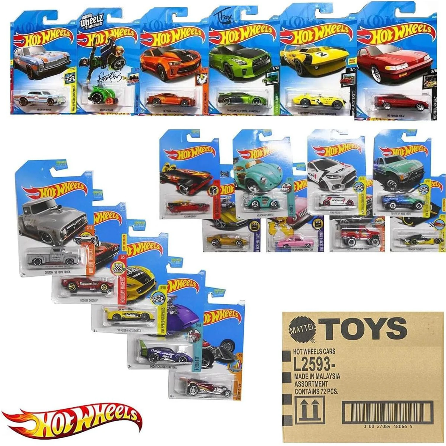 5Pcs-Randomly-Mattel-Pack-Hot-Wheels-Toy-Car-Factory-Fresh-Scale-Fine ...