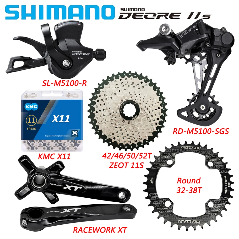 SHIMANO-Desviadores-Groupset-Deore-M5100-Velocidade-1x11-Alavanca ...