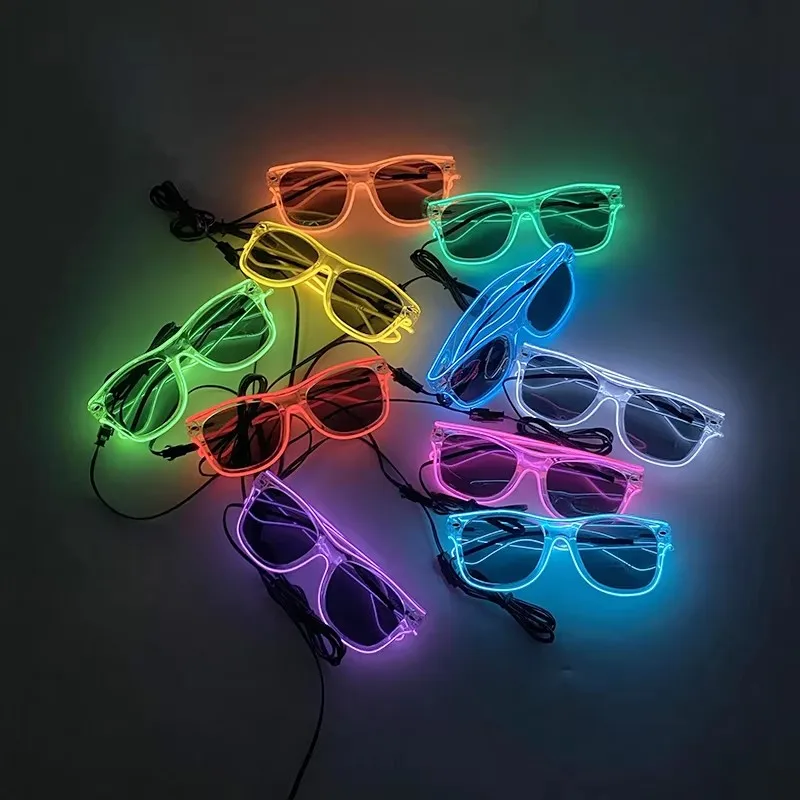 Led-Glasses-Neon-Party-Flashing-Glasses-EL-Wire-Glowing-Gafas-Luminous ...
