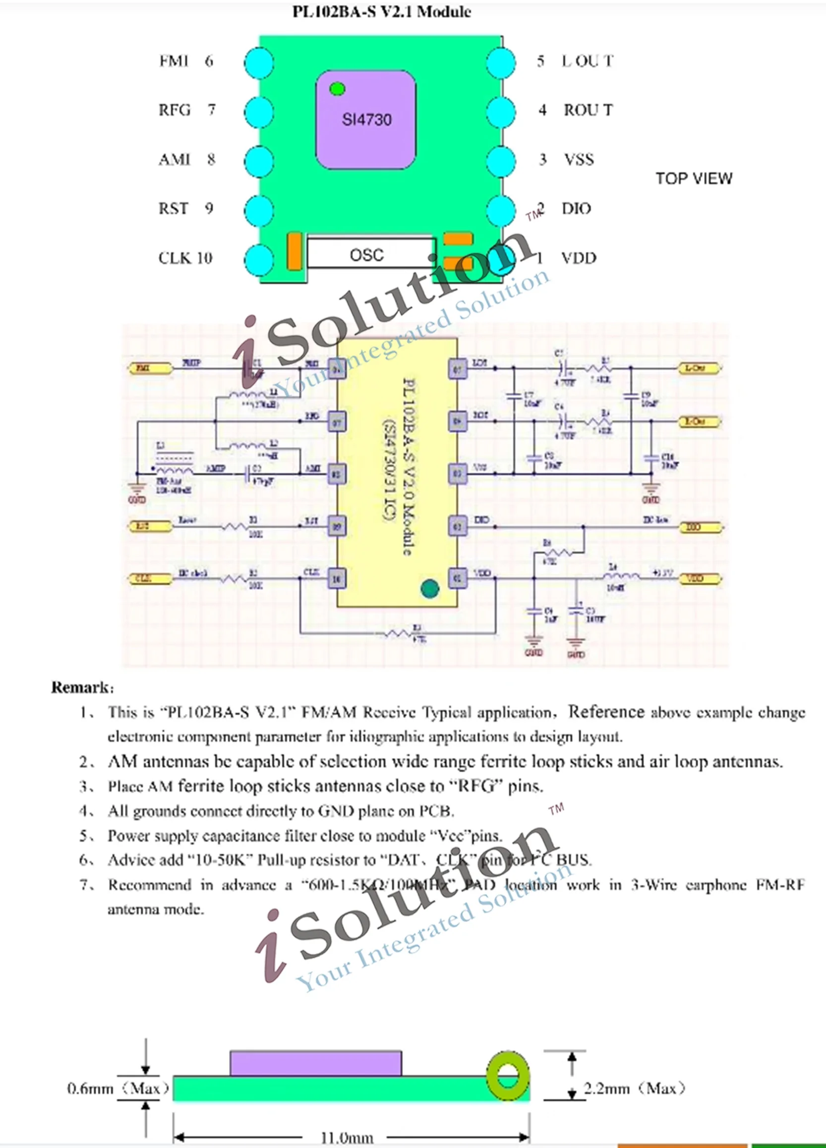 SI4730-D60-GMR PL102BA-S V2.1 Модуль радиоприемника AM/FM | AliExpress