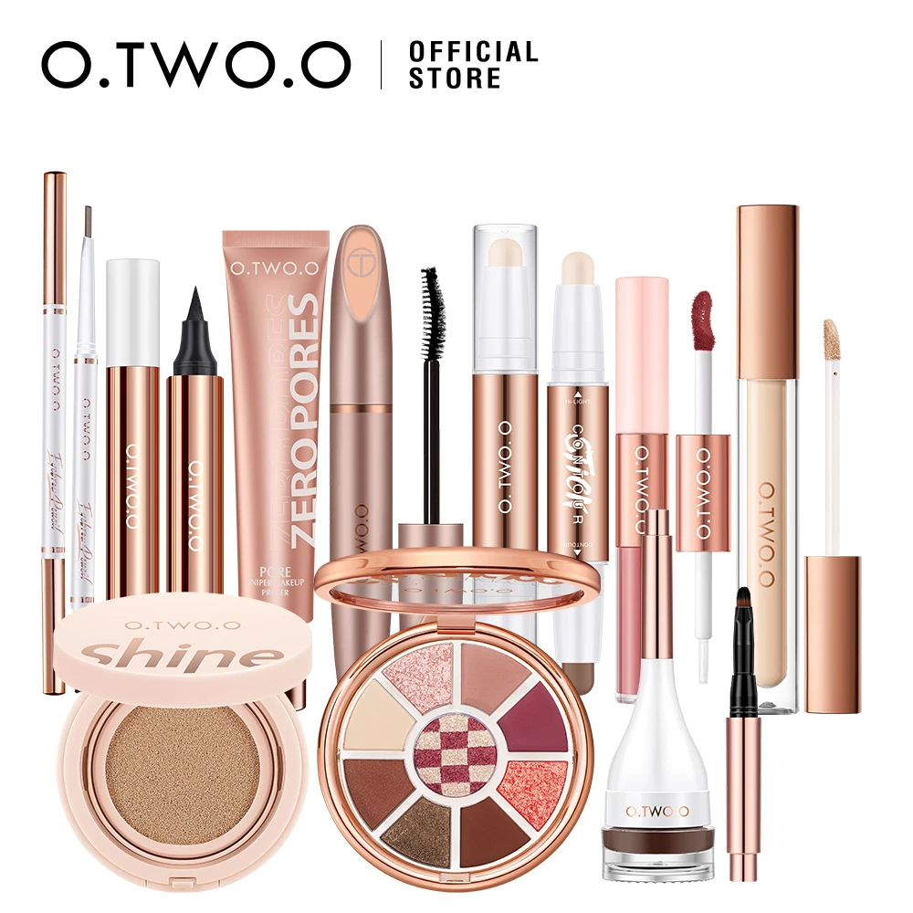 O-TWO-O-Full-Makeup-Set-10pcs-Cosmetics-Kit-Mascara-Eyeliner-Foundation ...