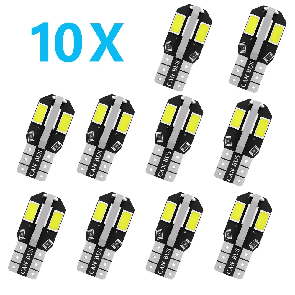 W5W-T10-5730-LED-Car-Interior-Light-12V-6500K-License-Plate-Light-Tail ...