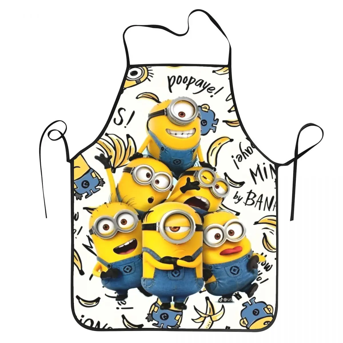 Minions Apron Waterdrop Resistant Adjustable Neck Strap BBQ Aprons for ...