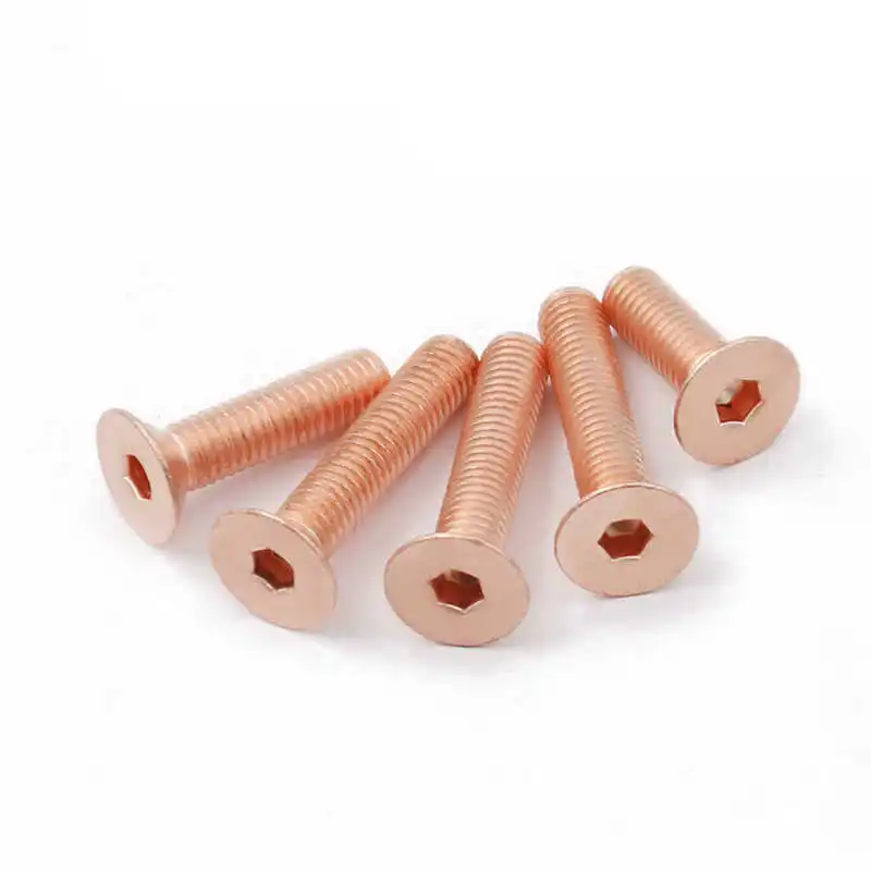 M3 M4 M5 M6 M8 T2 Copper Countersunk Head Hexagonal Screw Hex Socket ...