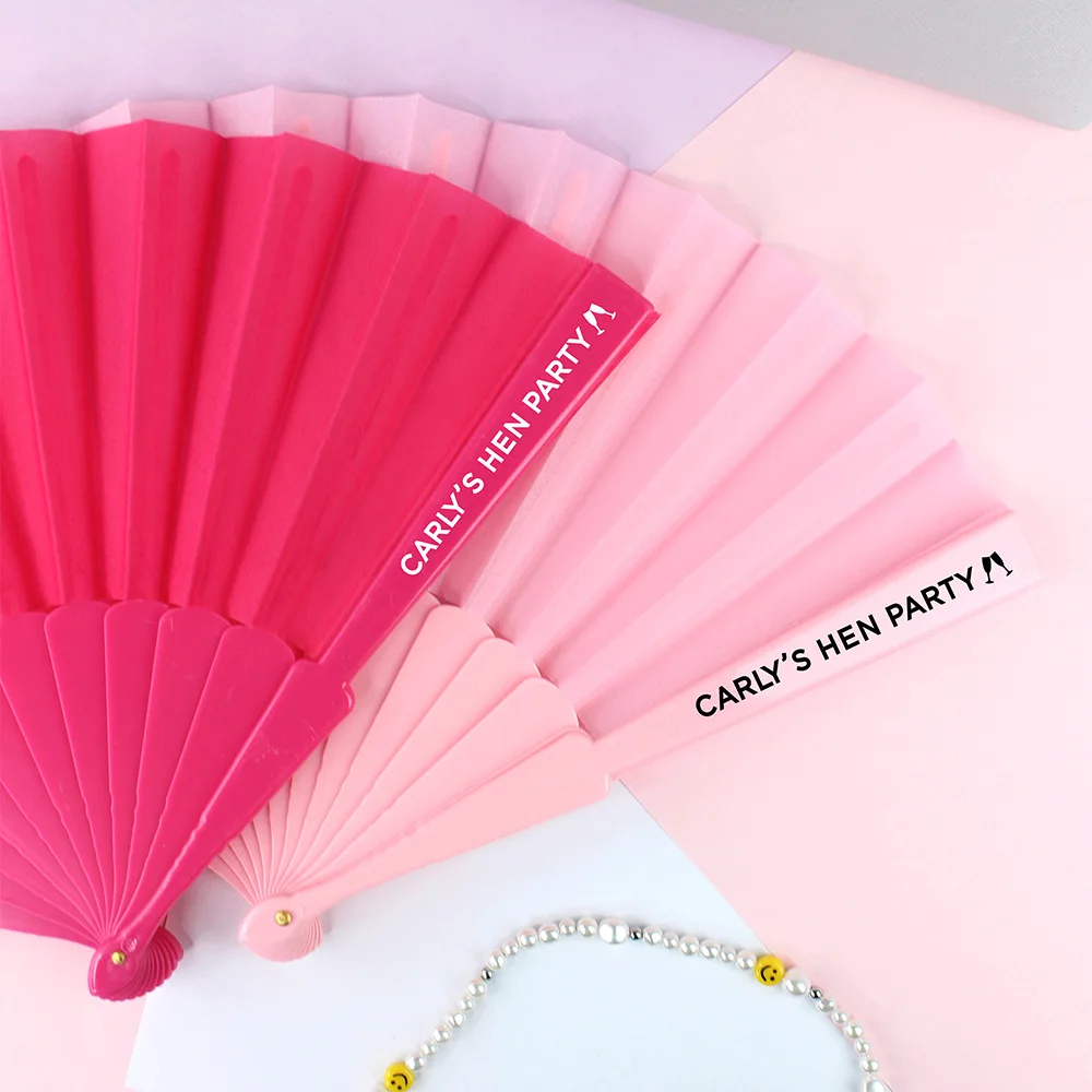 Personalized Hand Fans Bridesmaid Gifts Summer Pool Party Favors Hen ...