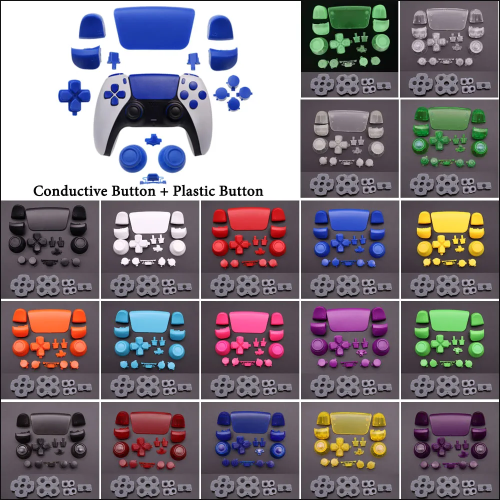 Silicone Rubber Conductive Button & Full Set Joysticks Dpad R1 L1 R2 L2 ...