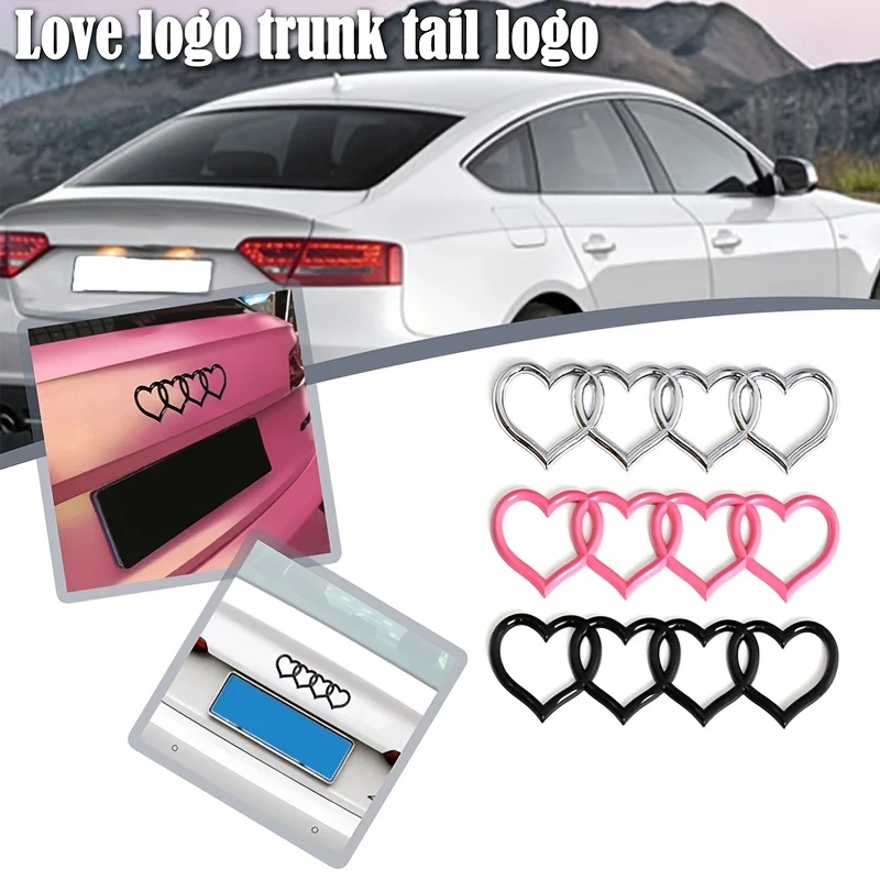 2023-Car-Love-Heart-Logo-Sticker-Rear-Trunk-Tail-Label-Badge-Emblem ...