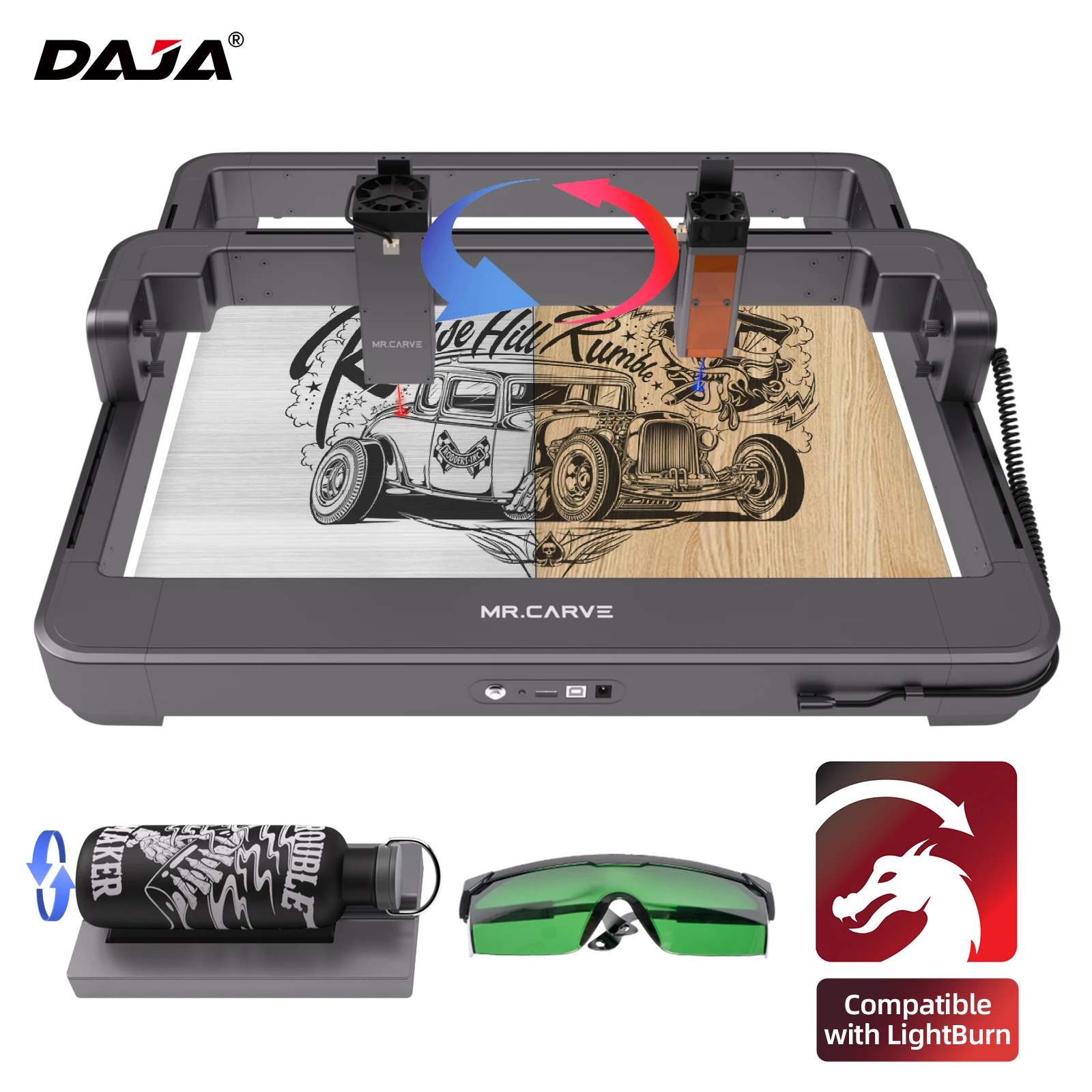 Daja M3 Laser Engraver Engraving All Material Dual Laser Heads For ...