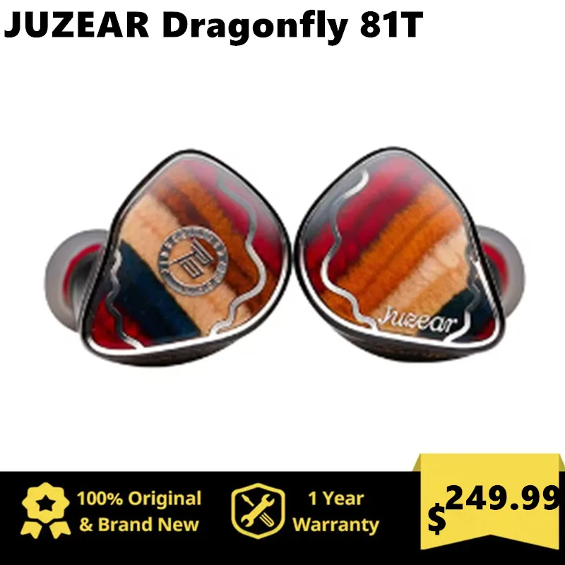 JUZEAR Dragonfly 81T 1DD+8BA HiFi In Ear Monitor Earphones Hybrid ...