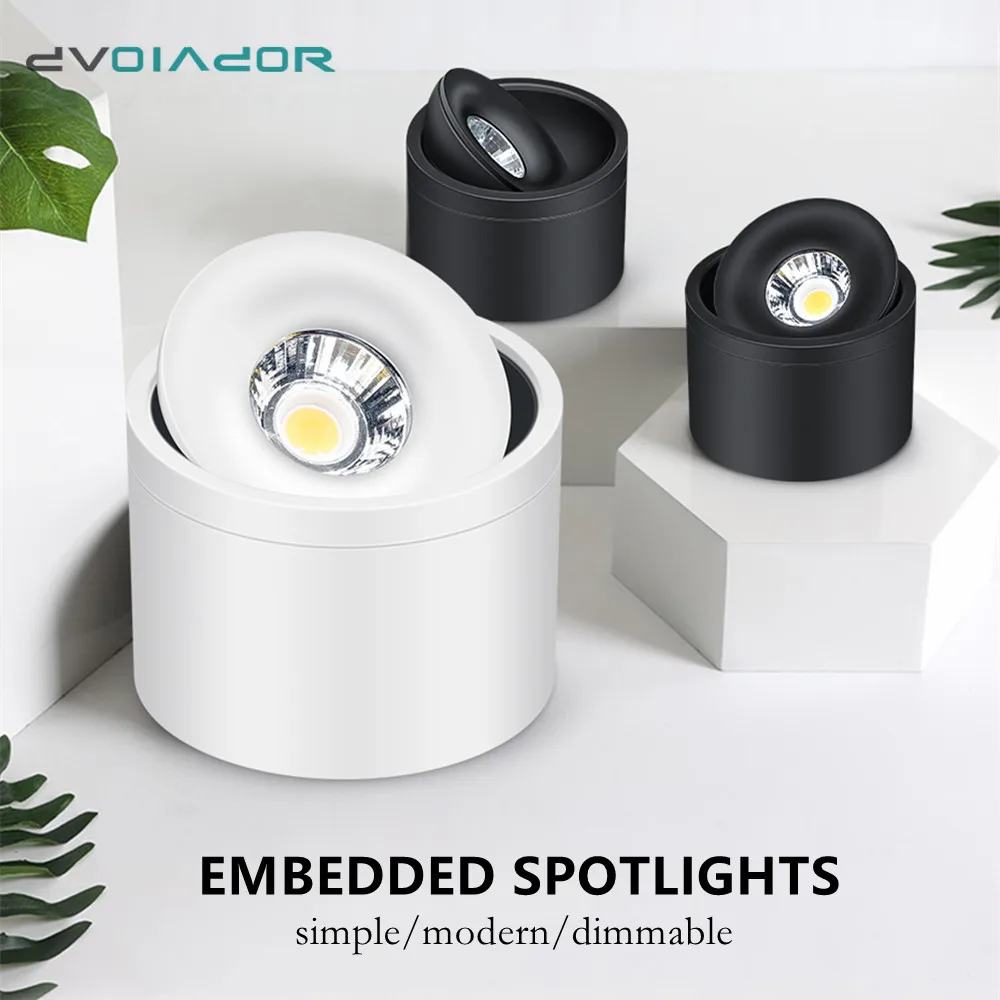 Led Downlights Surface Mounted Dimmable Spot Led Ceiling Light 360 ...