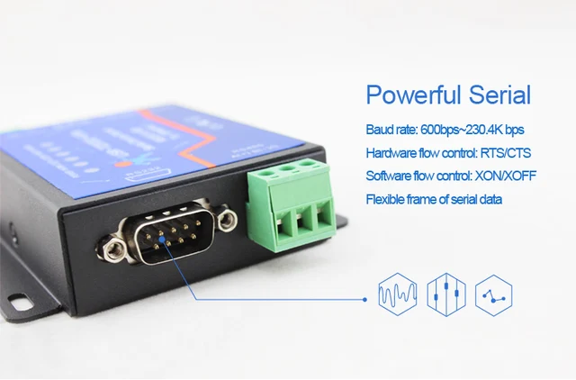 USR TCP232-410S Serial RS232/RS485/RS422 ModBus To Ethernet, 58% OFF