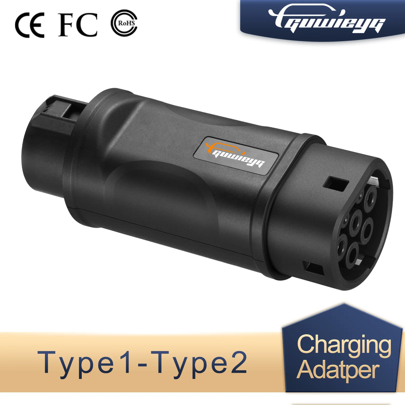 GUWIEYG-adaptador-EVSE-16A-32A-tipo-1-a-tipo-2-Conector-de-cargador-EV ...