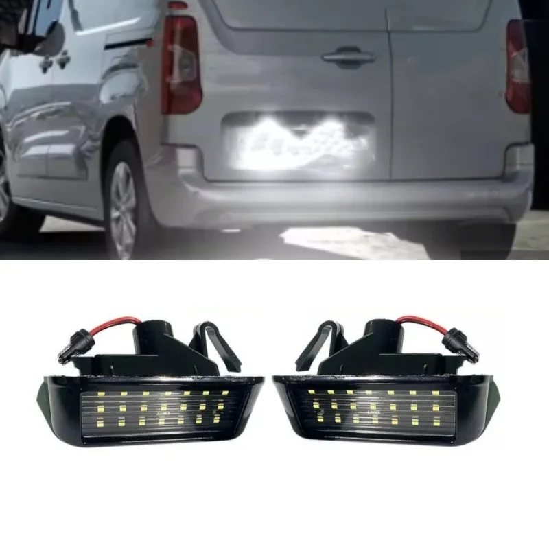 2Pc LED Rear License Plate Light For Peugeot Expert Partner Traveller ...