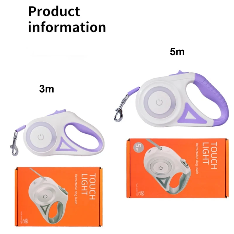 3M/5M Automatic Retractable Dog Leash with Flashlight – Outdoor Gear ...