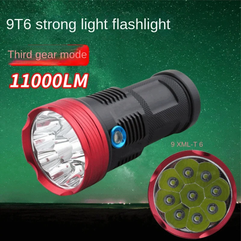 9-core-T6-Strong-LED-Flashlight-for-Outdoor-Adventure-Lighting-Super ...