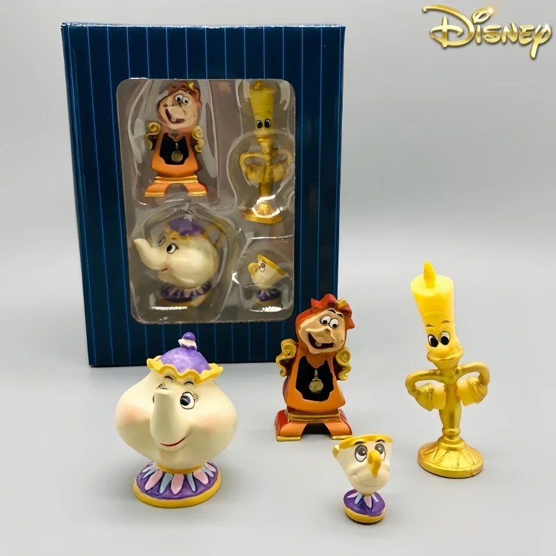 Disney-4pcs-Beauty-And-The-Beast-Lumiere-Candle-Candlestick-Teapot-Cup ...