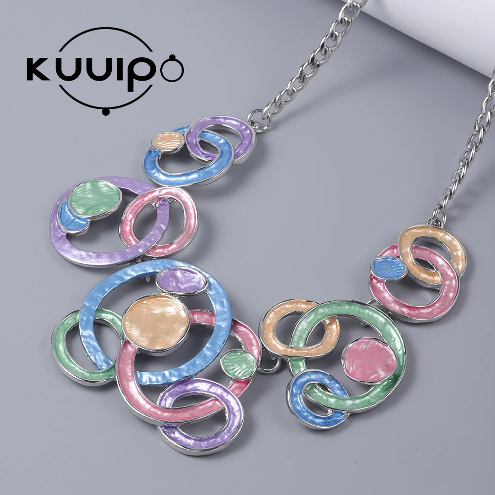 New-in-Colorful-Layered-Round-Necklaces-Cute-Girls-Neck-Jewelry-Chains ...