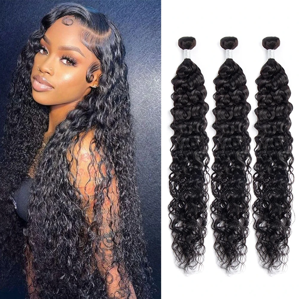 Water-Wave-Bundles-Human-Hair-30-32-Inches-Long-Weave-Hair-Brazilain ...