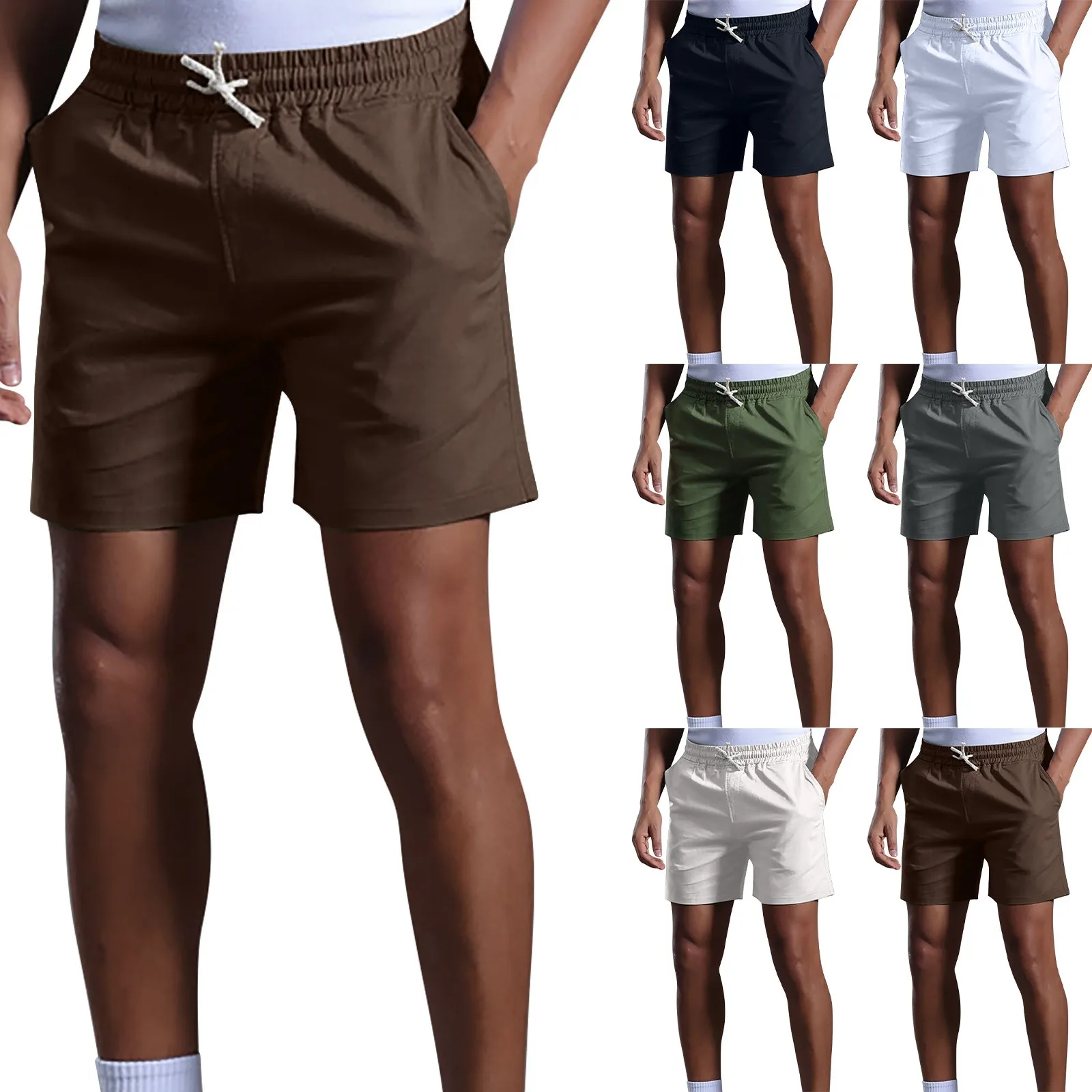 Cotton-And-Linen-Shorts-Men-S-Loose-And-Neutral-Couple-Outfit-Spring ...