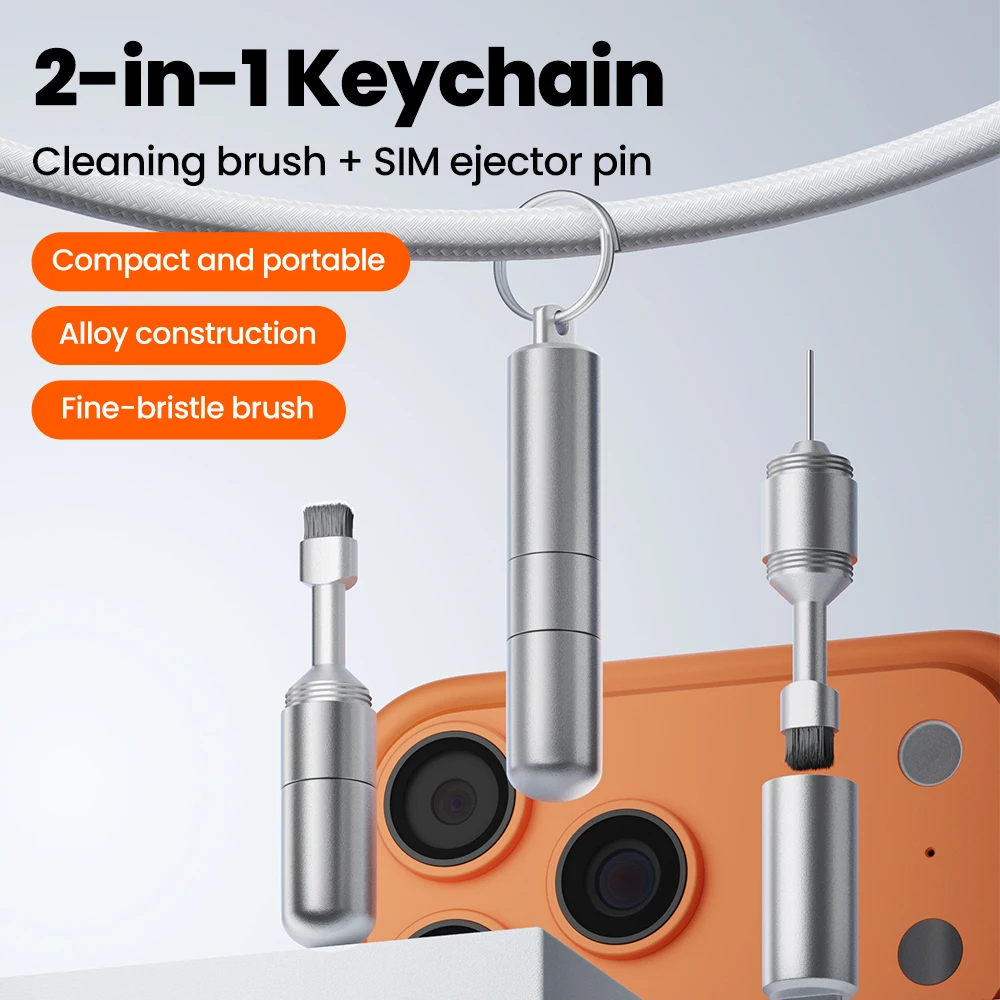 2 in 1 SIM Card Pin Removal Ejector Tool Pin Cleaning Brush Reset Tool ...