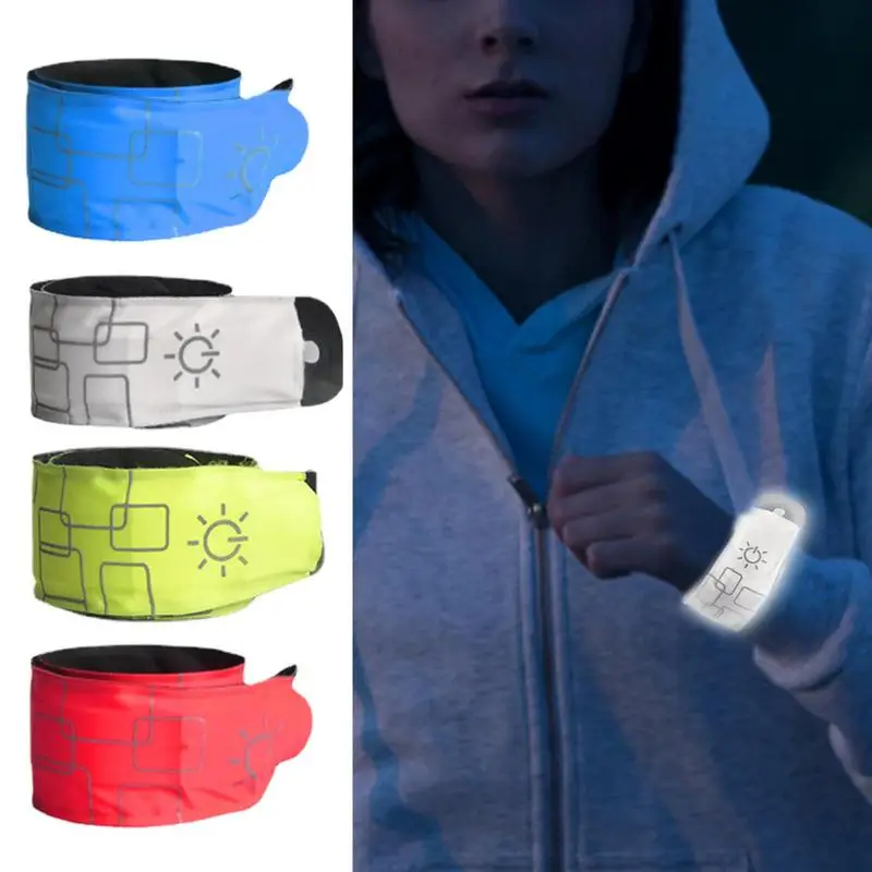 Led Running Armband Reflective Bands Reflective Light Arm Armband Strap ...