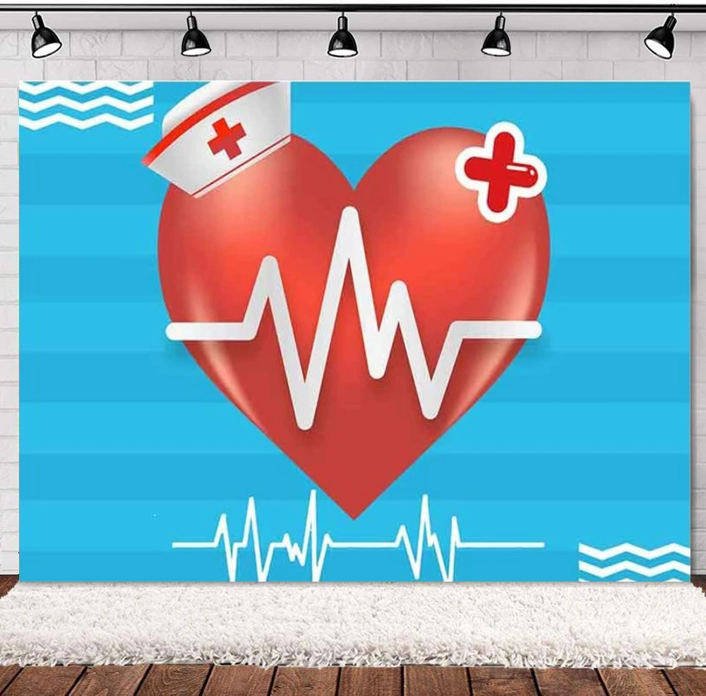 Heartbeat Curve Photography Backdrop For Party Red Heartbeat Curve ...