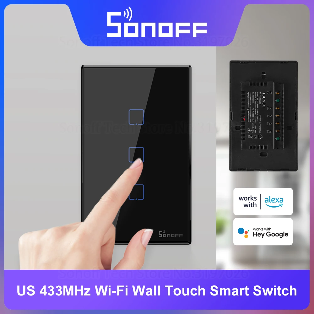SONOFF-T3US-433Mhz-RF-Wi-Fi-Wall-Touch-Smart-Switch-Remote-Control-via ...