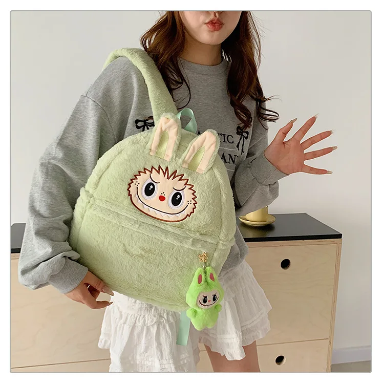 Labubu - Mochila creativa de peluche de dibujos animados en 3D, bonita ...