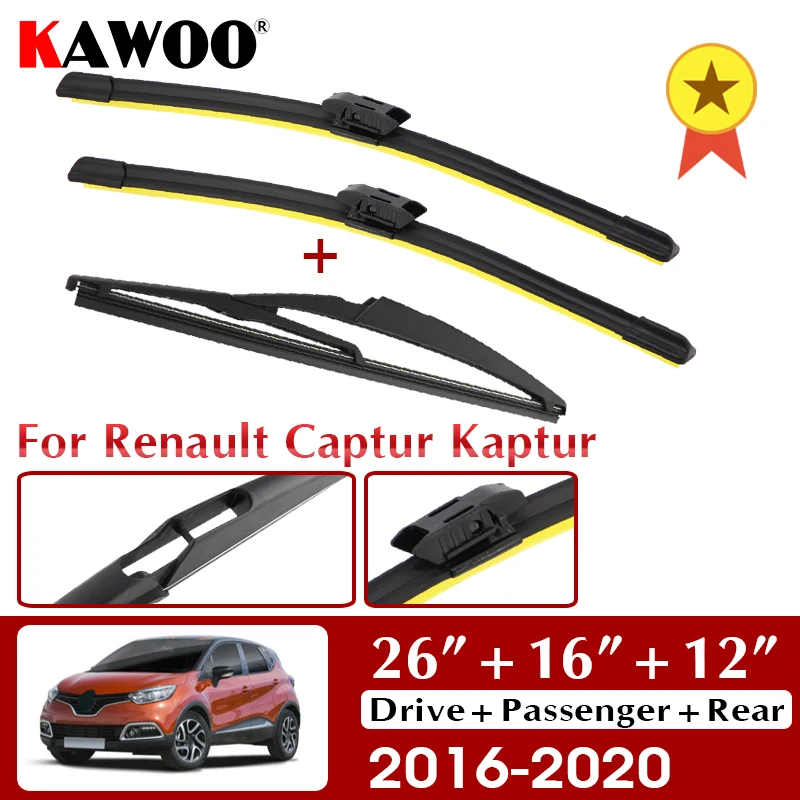 KAWOO-Wiper-Front-Rear-Wiper-Blades-Set-For-Renault-Captur-Kaptur-2016 ...