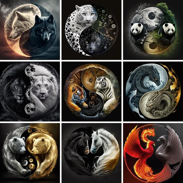 Dragon Yin And Yang Wolves