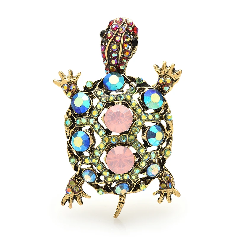 Wuli-baby-Swimming-Turtle-Brooches-For-Women-Unisex-Multicolor ...