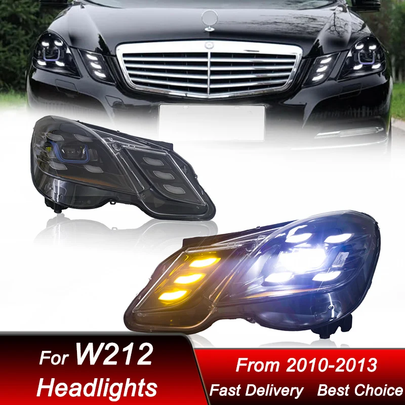 Car-Headlights-For-Mercedes-Benz-E-Class-W212-2010-2013-porsche-style ...