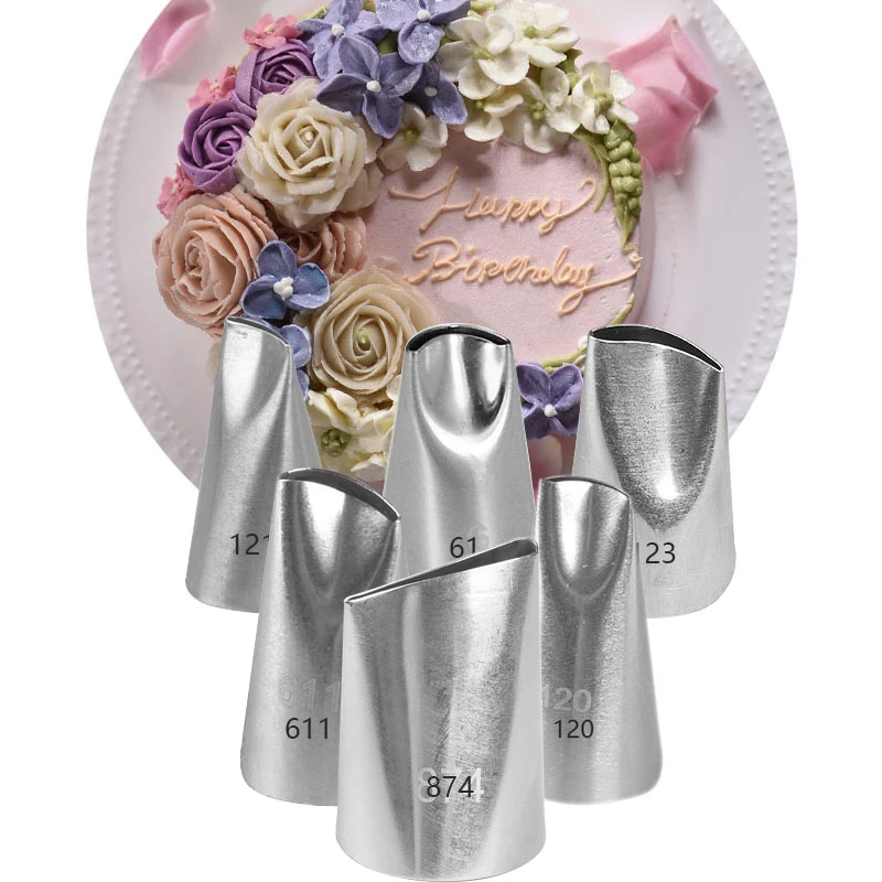 Rose Petal Icing Piping Tips Set Pastry Nozzles For Cakes Decorating ...