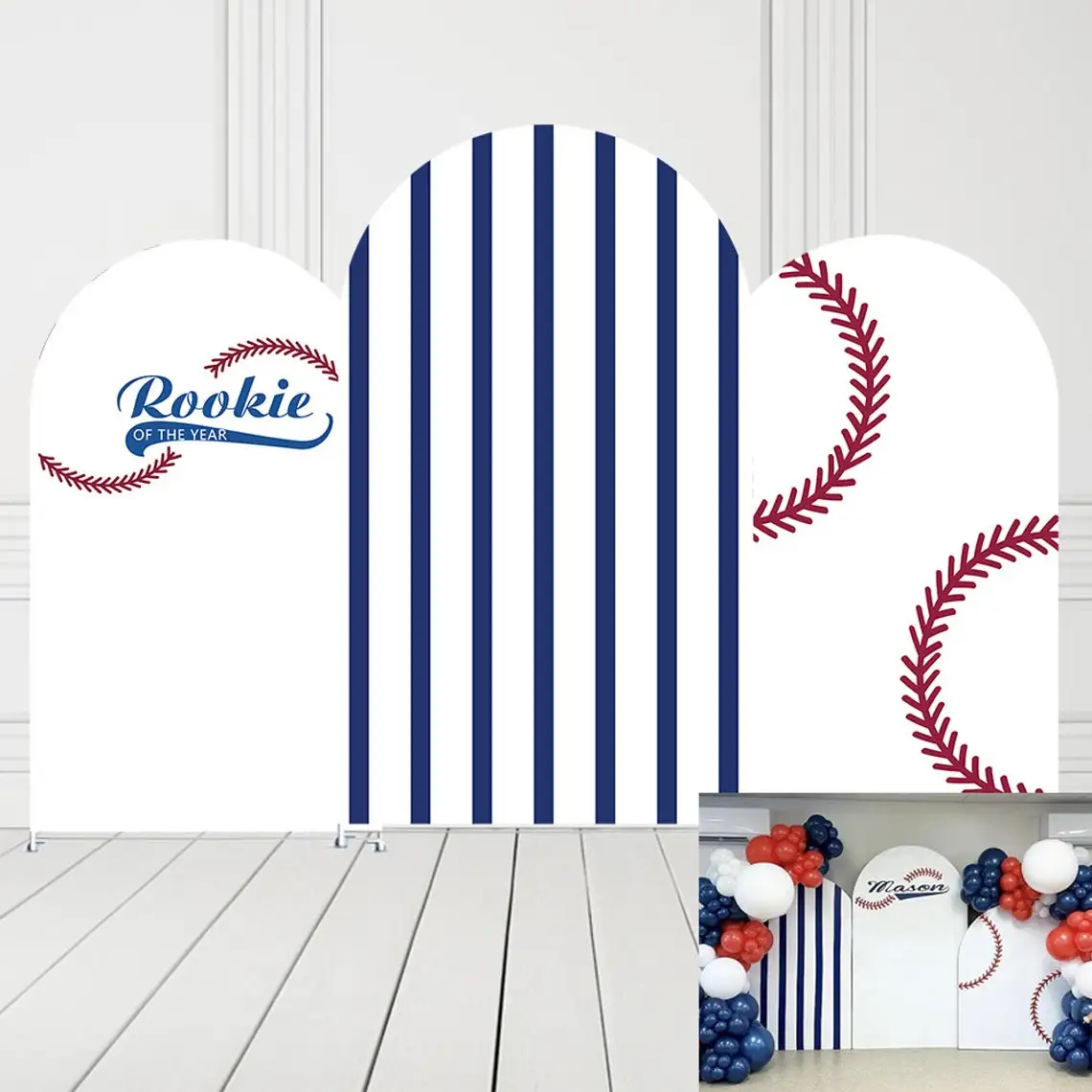 Arch-Backdrop-Covers-Boys-Baseball-Sports-Birthday-Party-Arches-Fabric ...
