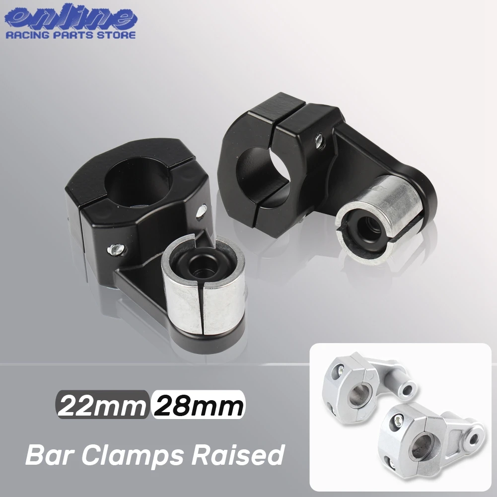 Motorcycle 22mm 28mm Bar Clamps Raised Handlebar Handle Bar Risers ...