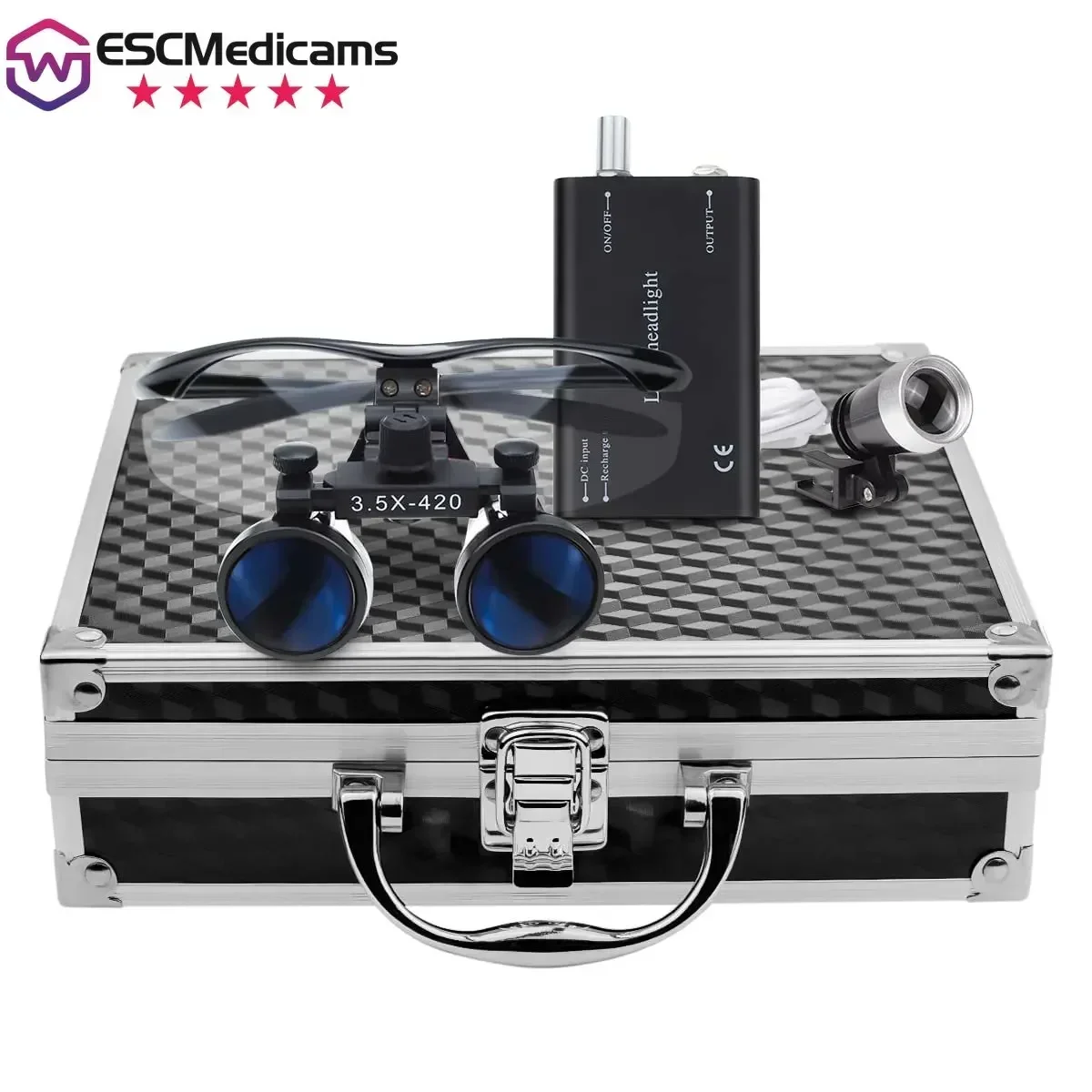 Lupa-quir-rgica-Dental-Binocular-m-dico-con-luz-LED-l-mpara-de-operaci ...