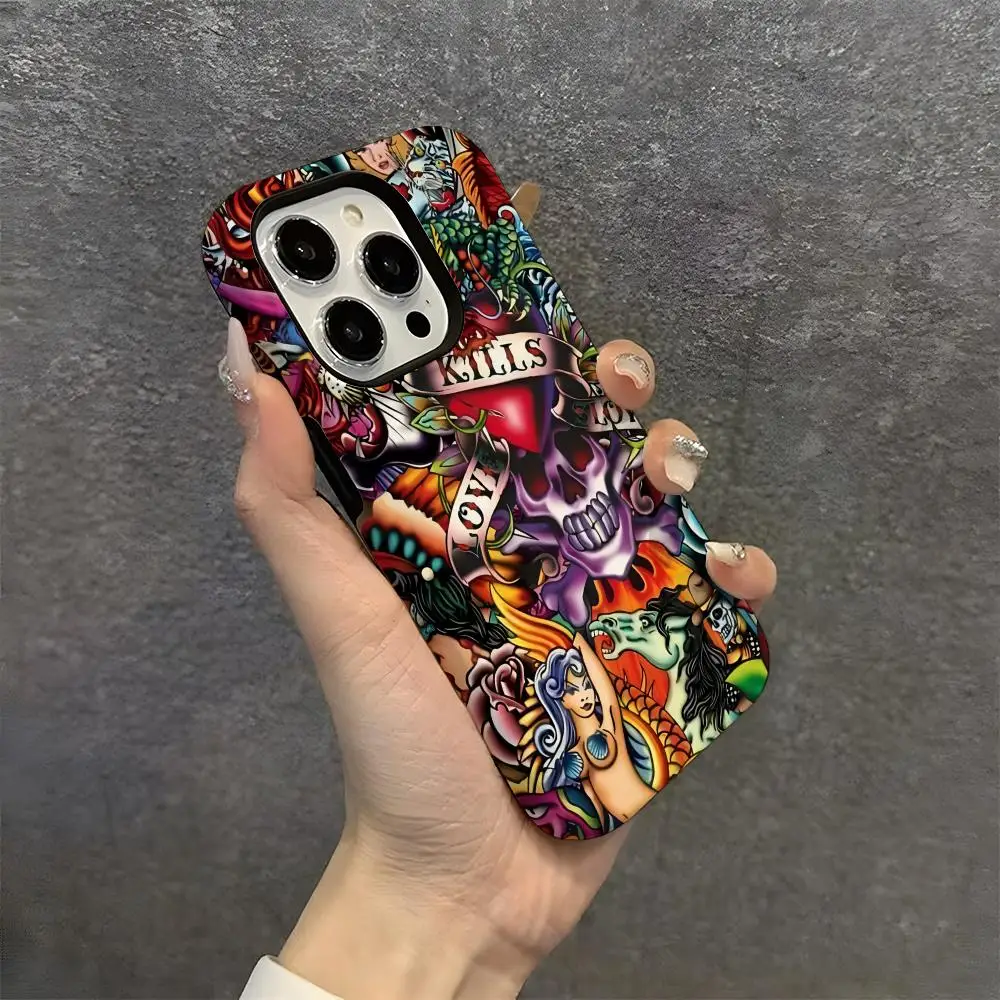 Ed Hardy Phone Case Hard PC For IPhone 16 Pro Max 16 15 14 Plus 13 12 ...