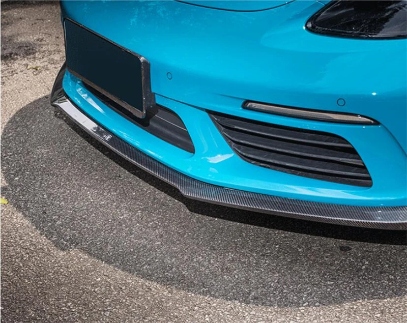 For Porsche 718 Boxster Cayman 2016-2023 Real Carbon Fiber Front Lip ...