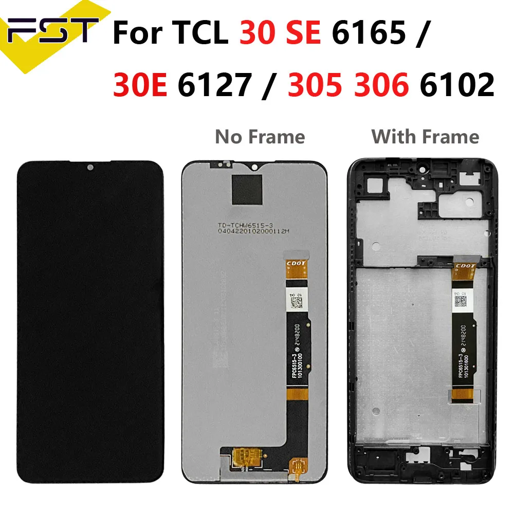 Original For TCL 30 SE 30SE LCD 6165H 6165A 6165A1 Display Touch Screen Digitizer For TCL 30E ...