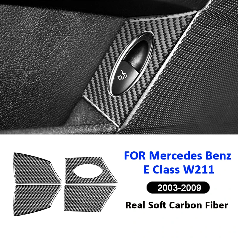Carbon-Fiber-Car-Rear-Trunk-Switch-Button-Panel-Cover-Trim-Interior ...