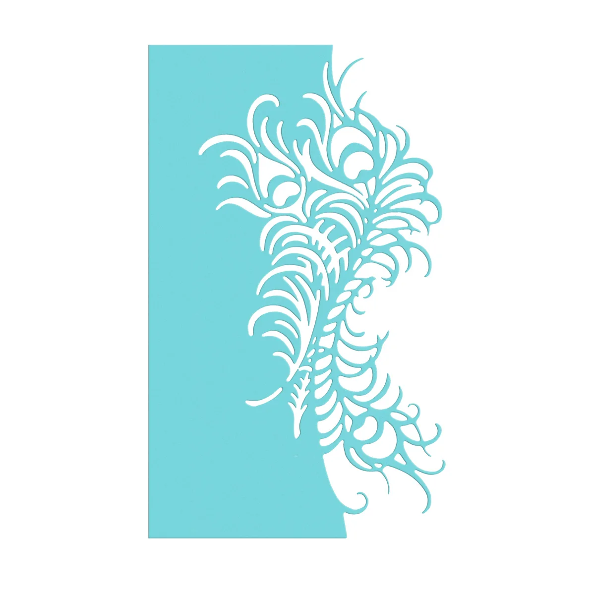 Peacock Feather Border Clip Art